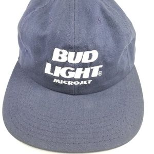 Budweiser | Accessories | Vintage 99s Bud Light Micro Jet Strapback Hat ...